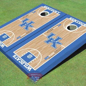Corn Hole NCAA University of Kentucky UK Logo Matching Basketball Court ...