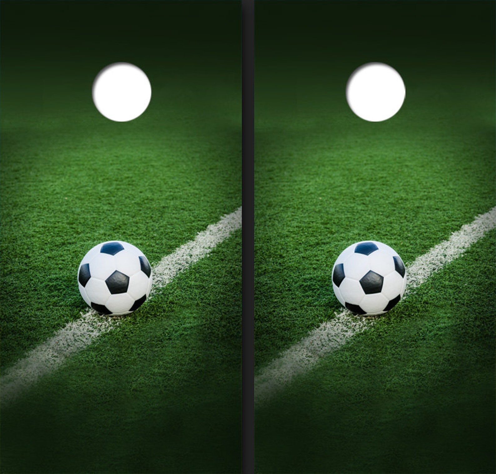 Custom Corn Hole Soccer Ball on Field Graphic Cornhole Boards - Etsy
