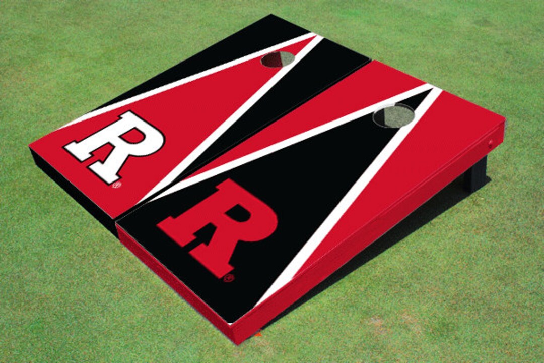 Rutgers University Alternating Triangle Cornhole Boards - Etsy