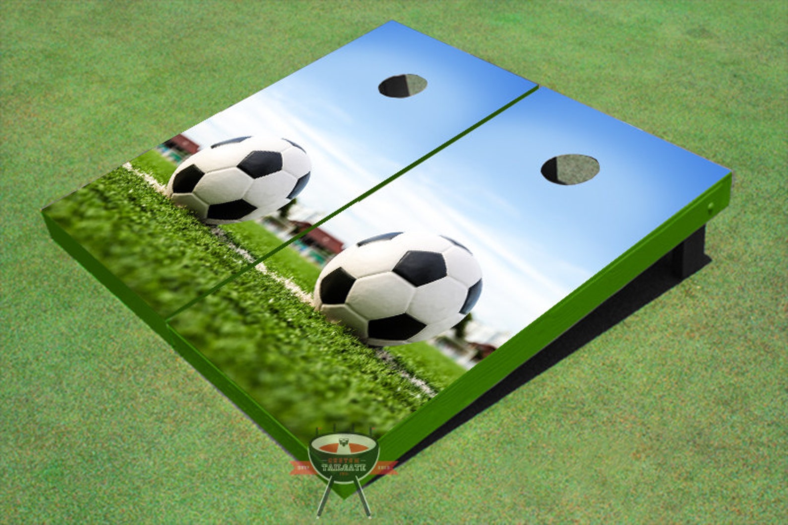 Custom Corn Hole Soccer Ball Graphic Cornhole Boards - Etsy