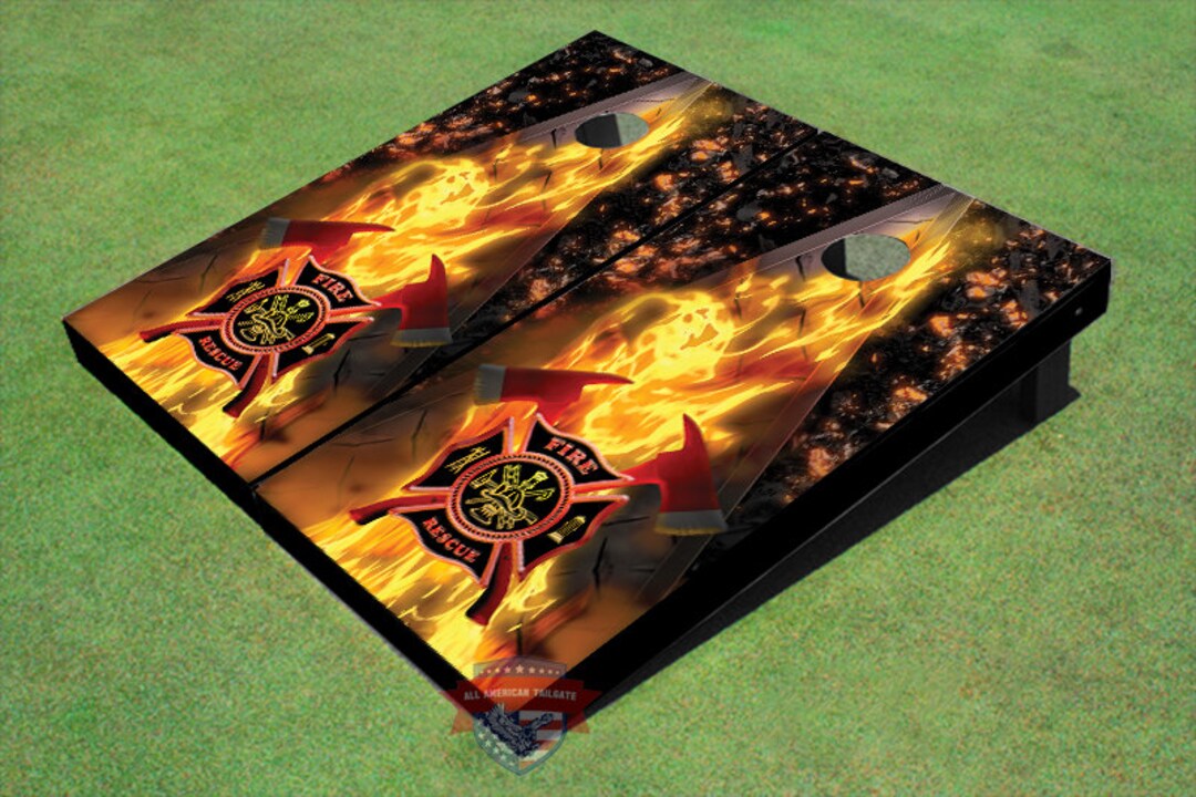 Custom Corn Hole Fire Department Graphic Cornhole Boards - Etsy