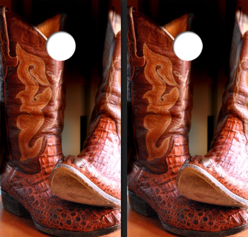 Custom Corn Hole Cowboy Boots 1 Graphic Cornhole Boards | Etsy