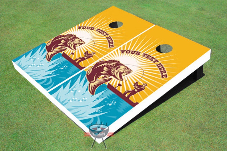 Custom Corn Hole Red Fish Graphic Cornhole Boards - Etsy
