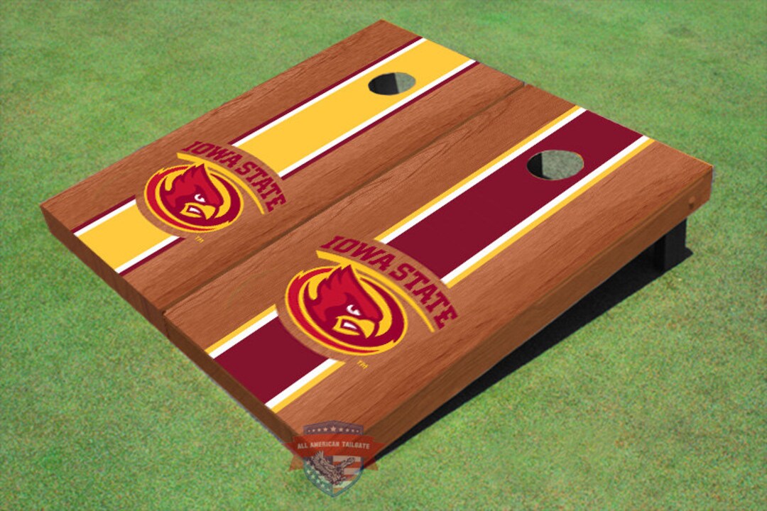 Corn Hole NCAA Iowa State University Cyclone Rosewood Alternating Long ...