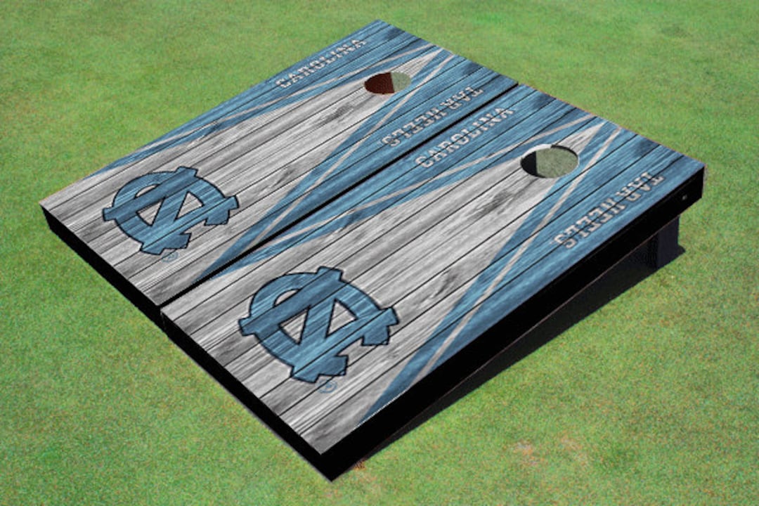 University of North Carolina "unc" White and Blue Matching Wood Look ...
