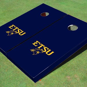 East Tennessee State University ETSU Navy Matching Solid Cornhole ...
