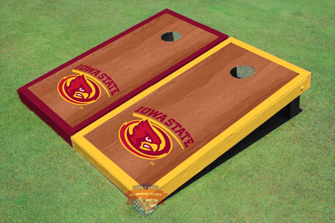 Corn Hole NCAA Iowa State University Cyclone Rosewood Alternating ...