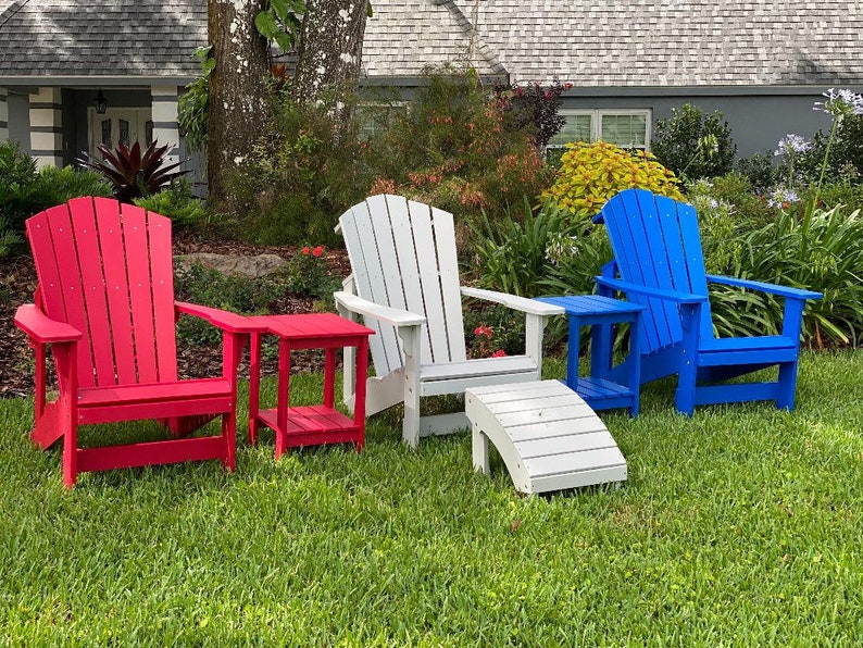 Free Shipping Outdoor Adirondack Set Patio Backyard Beach - Etsy