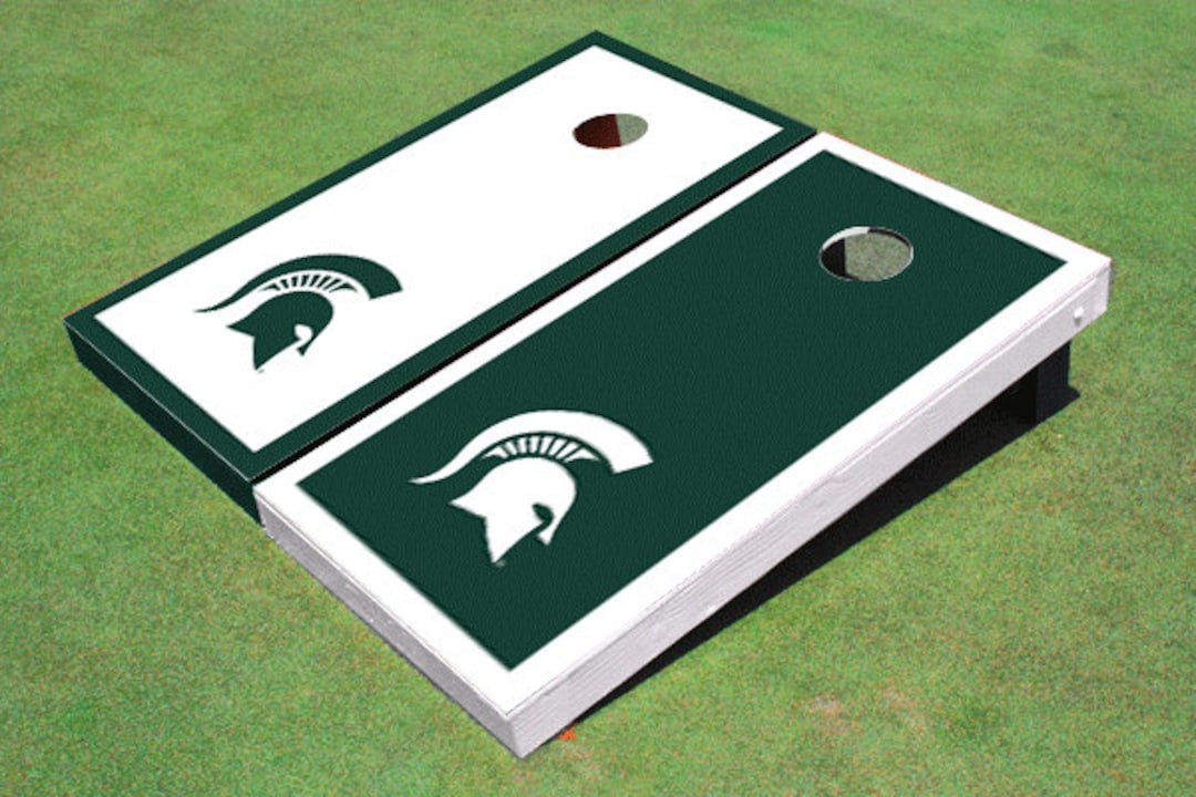 Michigan State University Alternating Border Cornhole Boards - Etsy