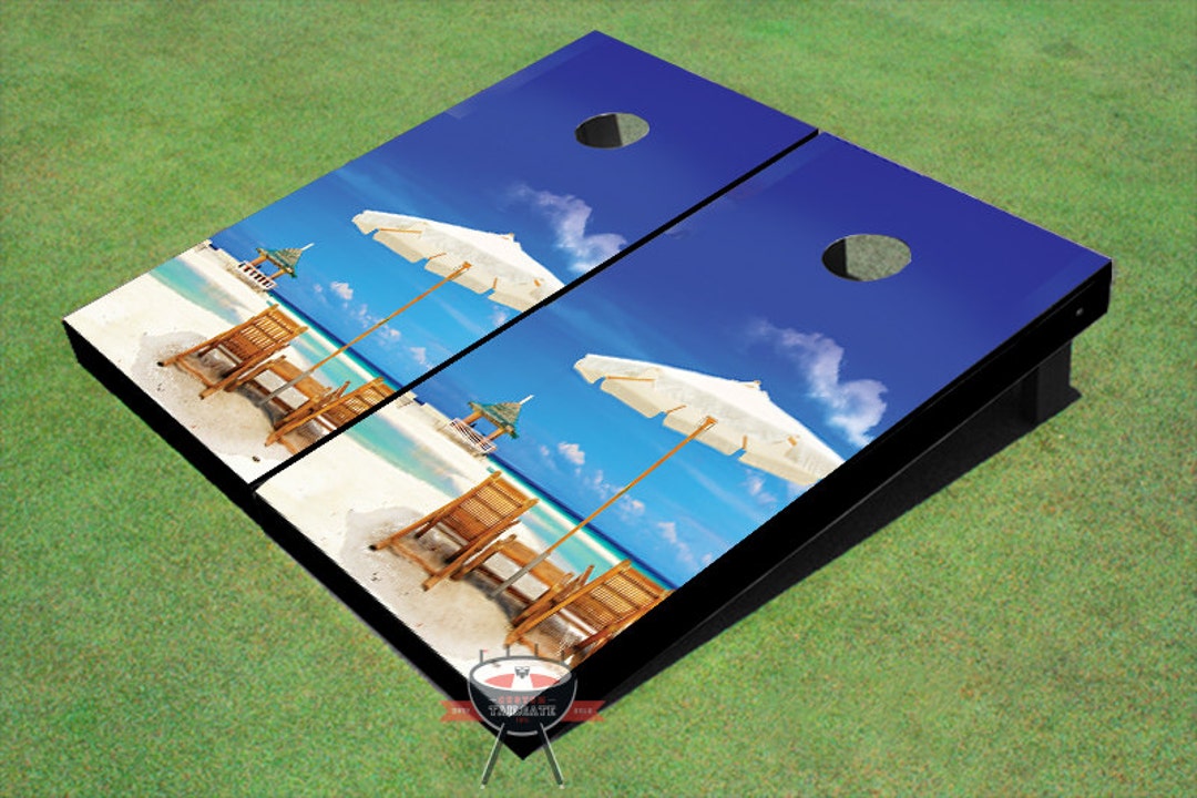 All Weather - PVC - Custom Corn Hole Gazebo Beach Graphic Cornhole ...