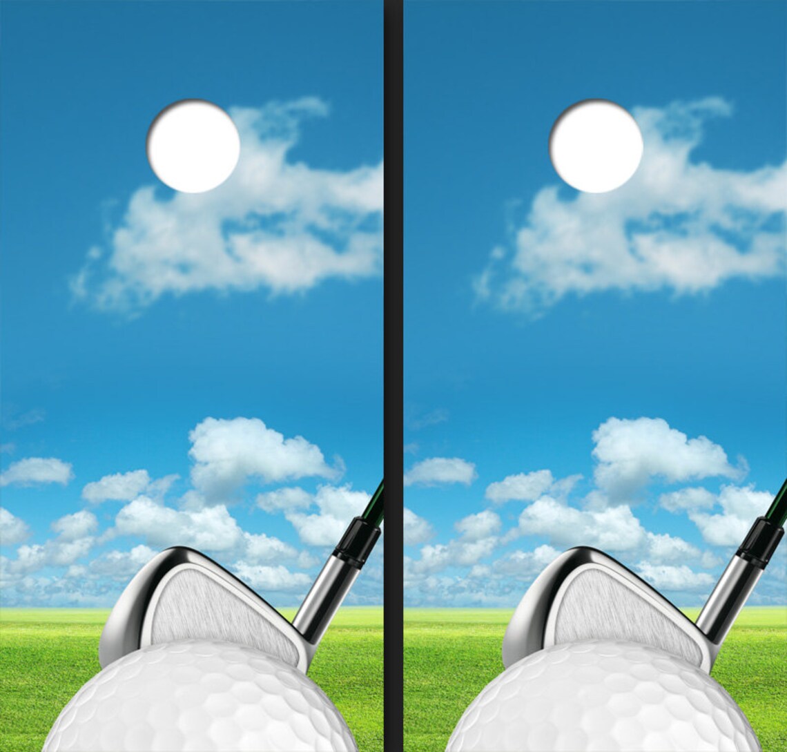 Custom Corn Hole Golf Ball Square up Graphic Cornhole Boards | Etsy