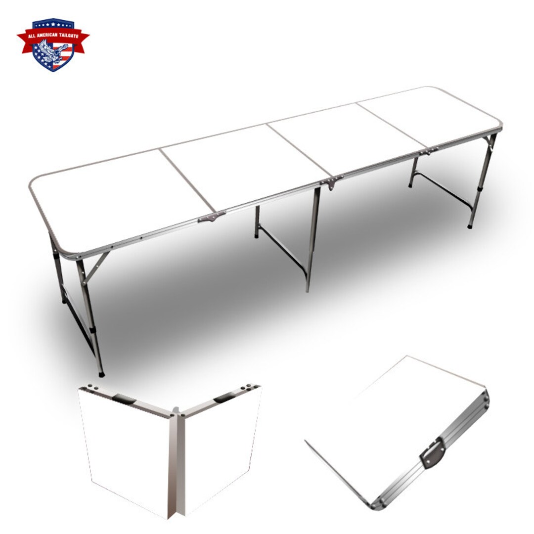 Plain White Tailgate Table 8 Ft Tailgate Table - Etsy