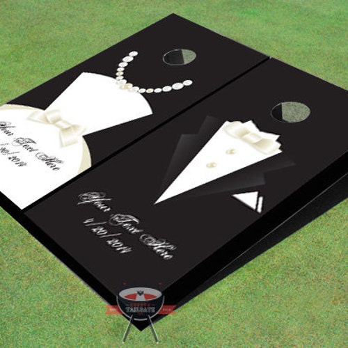 Custom Corn Hole Rings Gold Wedding Themed Cornhole Boards - Etsy