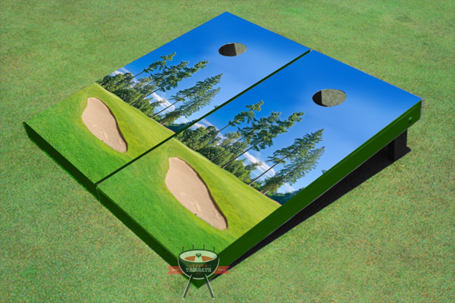 Custom Corn Hole Golf Course Bunker Graphic Cornhole Boards - Etsy