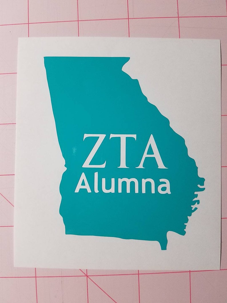 ZTA Alumna State Alumna Window Decal Alumna State Decal Car - Etsy
