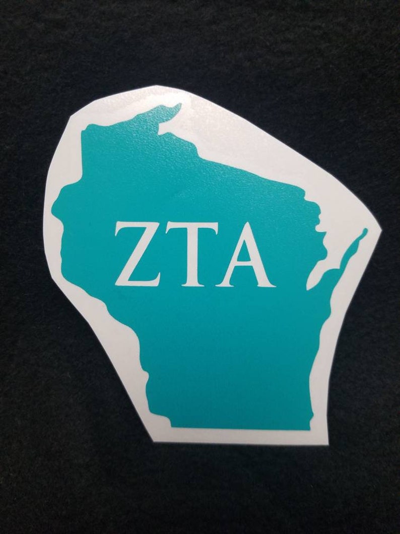 ZTA Your State Outline, ZTA Window Decal, ZTA State Decal, Zeta Decal ...