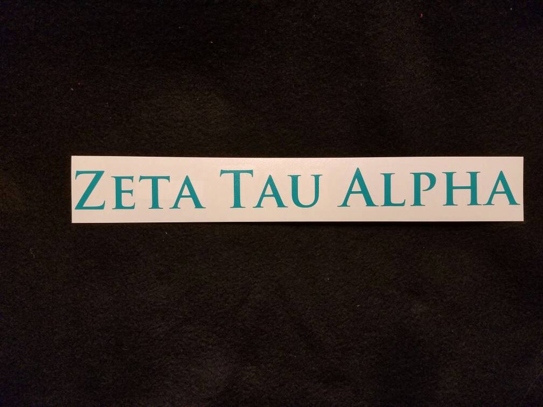 Zeta Tau Alpha Decal, ZTA Window Decal, ZTA Decal, Window Decal ...