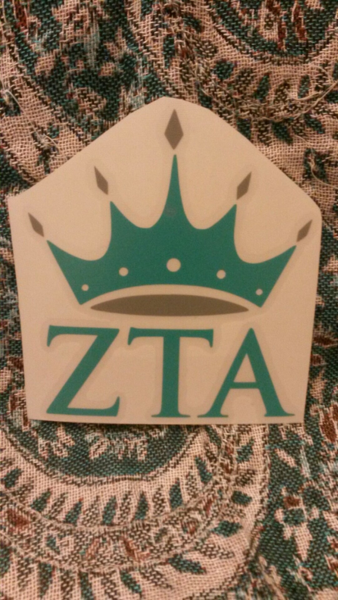 ZTA Window Decal, Zeta Tau Alpha, ZTA Crown, ZTA Logo - Etsy