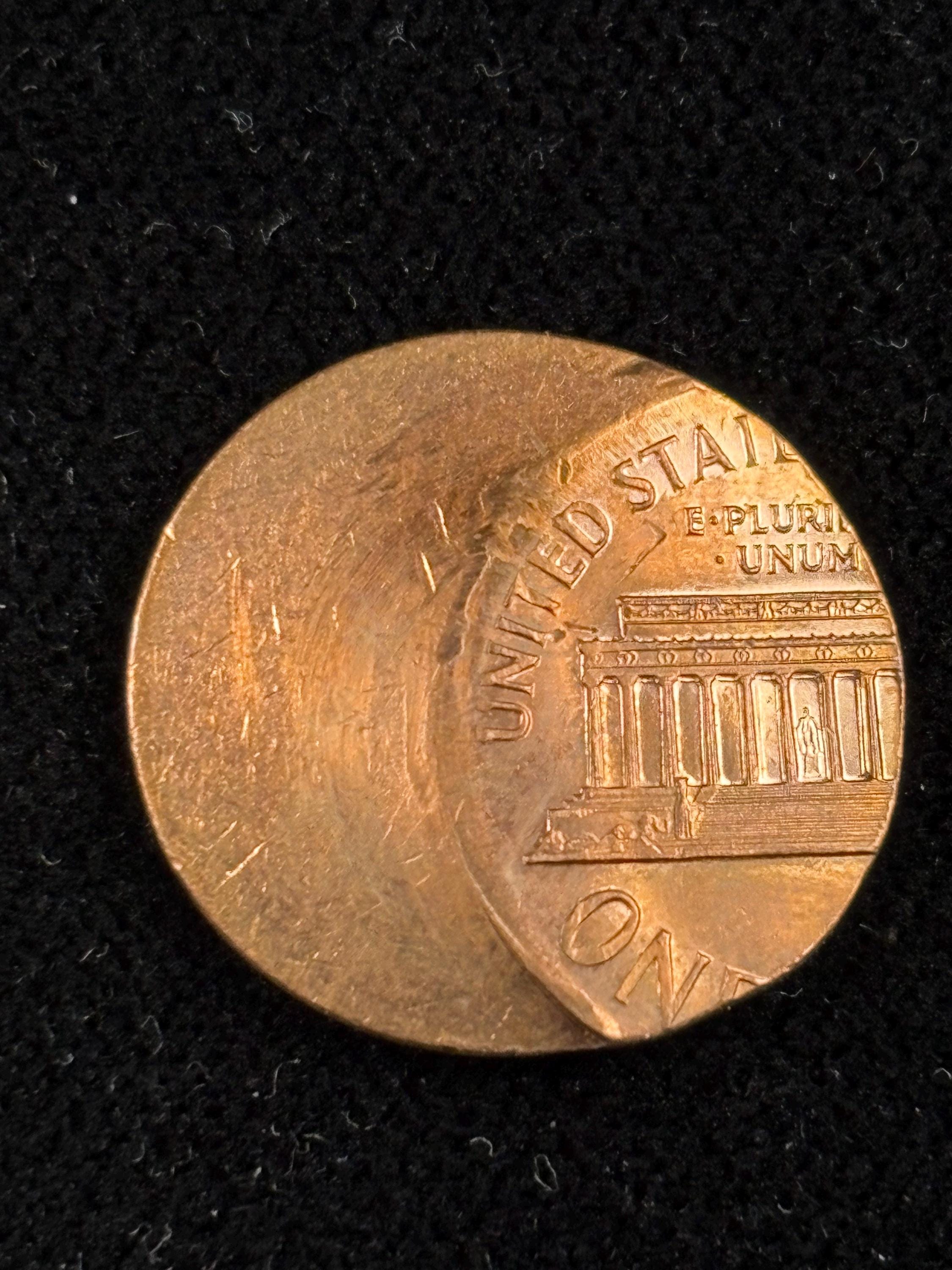 Off-center Error Copper Cent / U.S. Mint Genuine Mis-strike Penny Coin ...