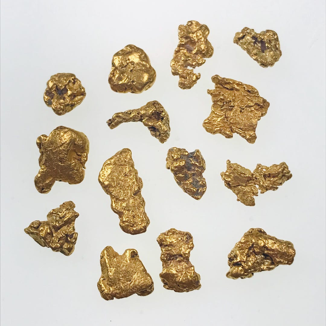Natural California Gold Nuggets X14 / Micro Size 6.92 Grams / Gold ...