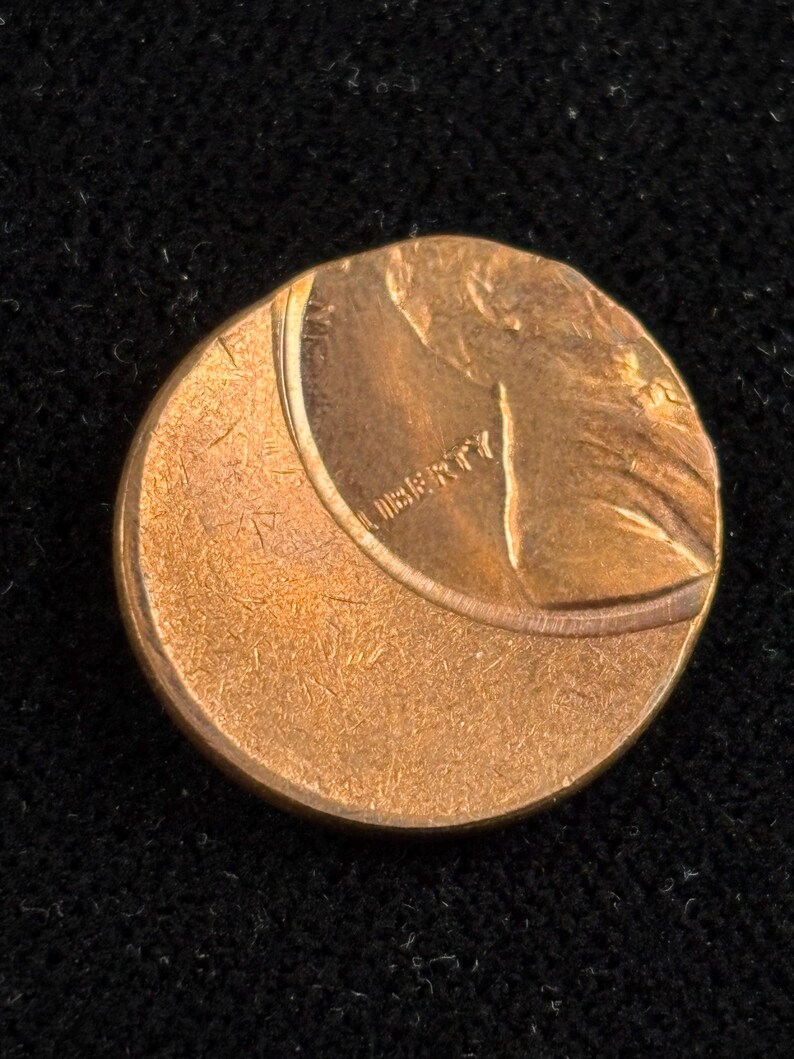Off-center Error Copper Cent / U.S. Mint Genuine Mis-strike Penny Coin ...