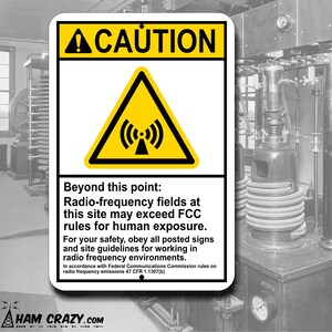 RF Warning Sign 8 X 12 Inches Aluminum - Etsy