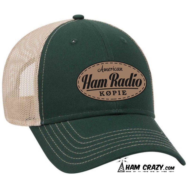 American Ham Radio Leather-look Patch Hat With Callsign - Etsy