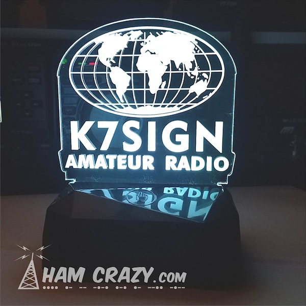 Lighted Ham Radio Call Sign - Etsy