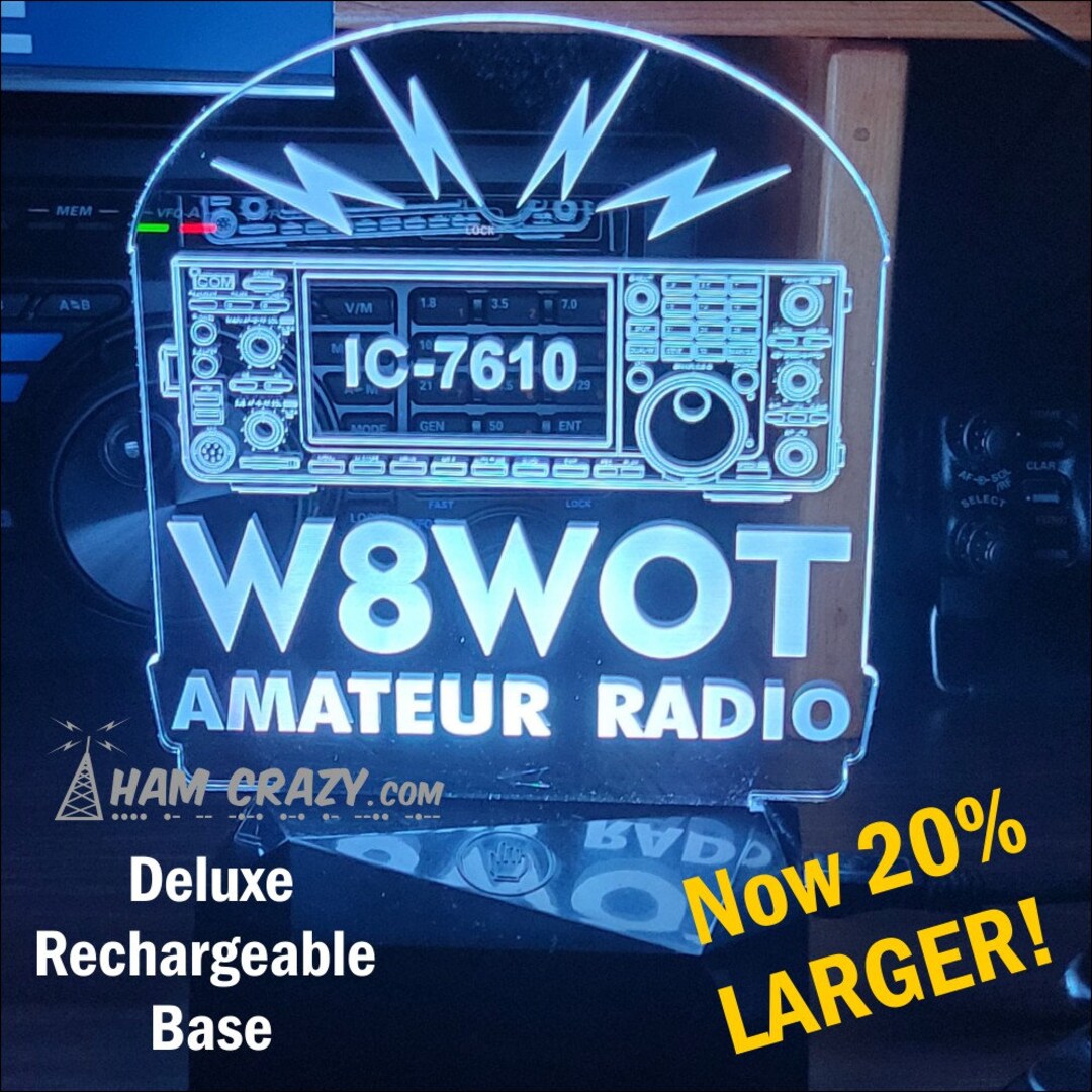 Icom 7610 Lighted Ham Radio Callsign Display LED Amateur Radio NOW 20% ...