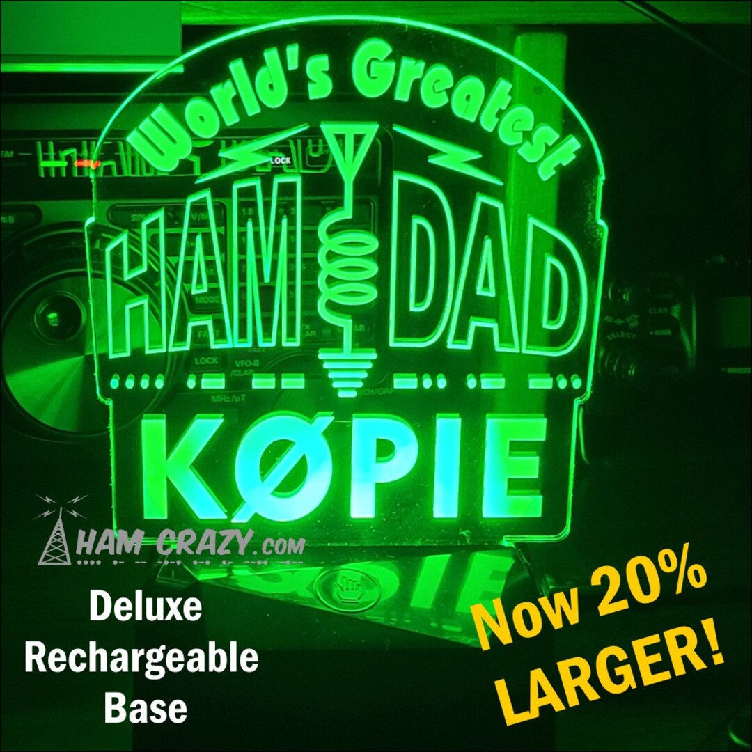 World's Greatest Ham Dad - Ham Radio Lighted on Air Callsign Display ...