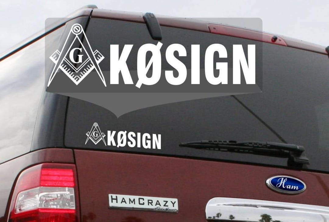 Masonic Callsign Window Decal - Etsy