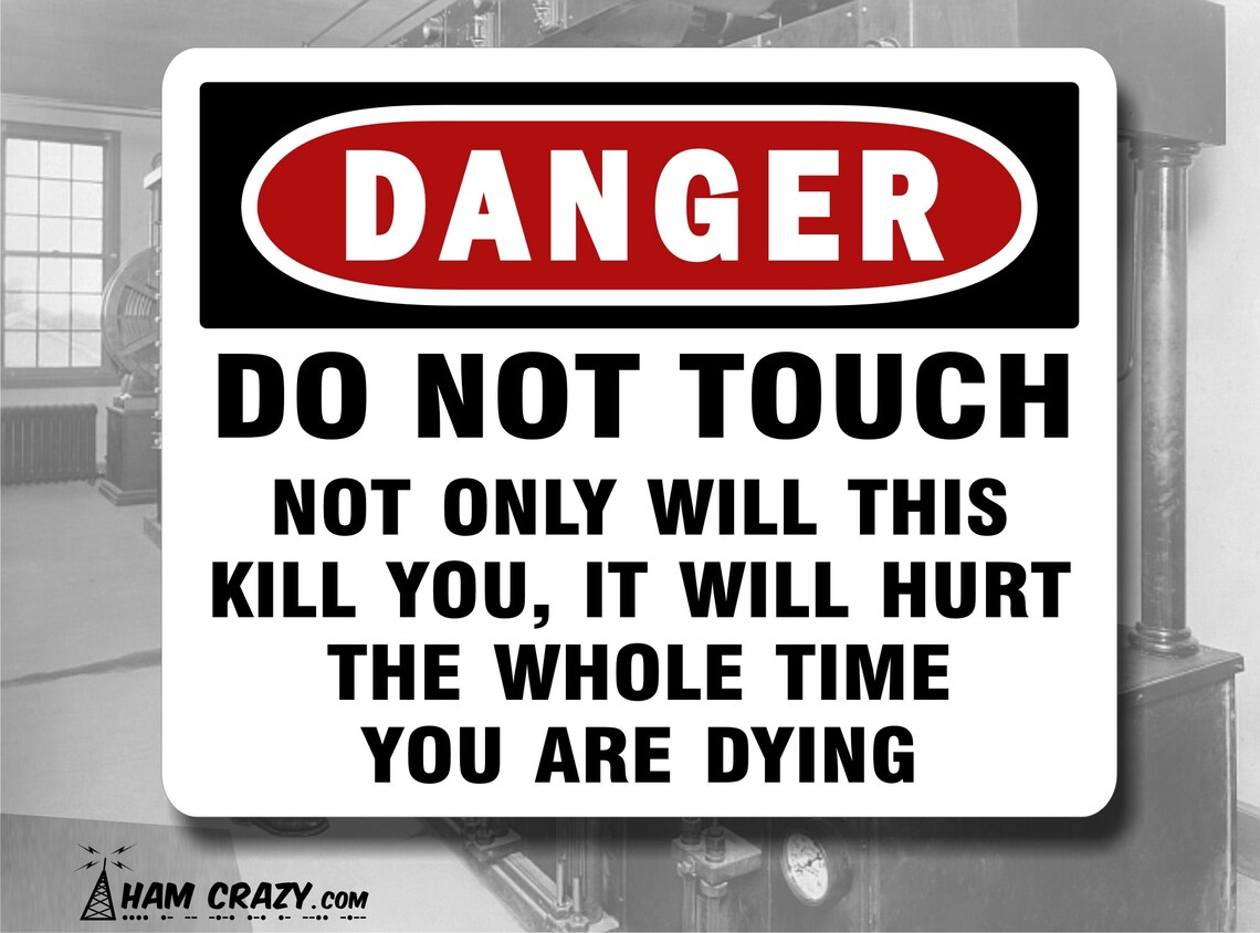 Hilarious Danger Do Not Touch Sign - Novelty - Just for Fun - Etsy