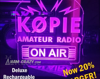 Round Logo Ham Radio Lighted on Air Callsign Display LED Amateur Radio ...