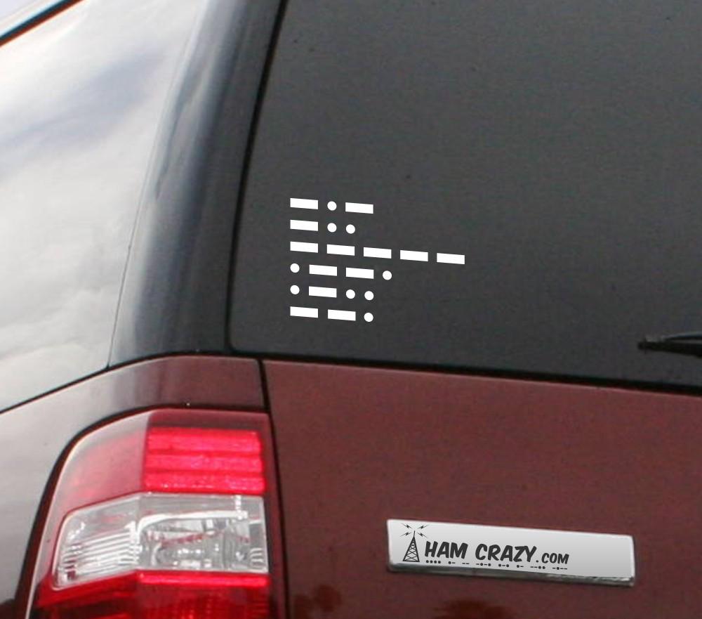 Ham Radio Callsign Morse Code Window Decal - Etsy