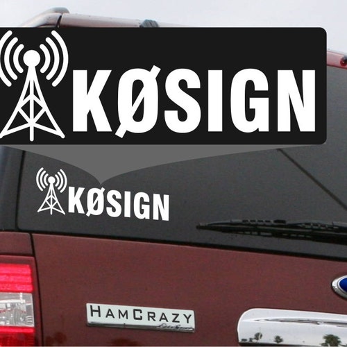 Ham Radio Callsign Antenna Callsign Window Decal - Etsy