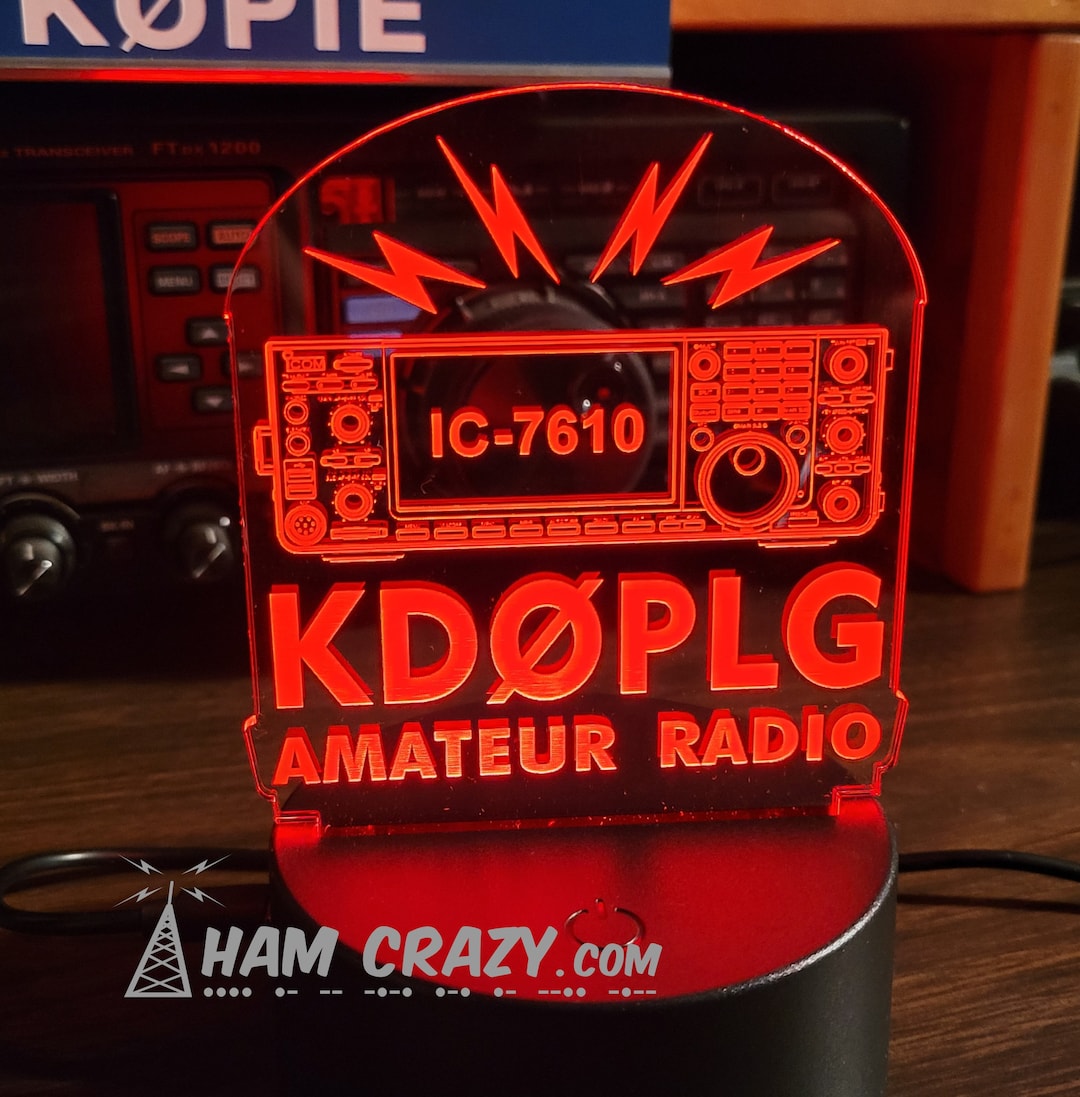 ICOM 7610 Lighted Ham Radio Callsign Display LED Amateur Radio - Etsy