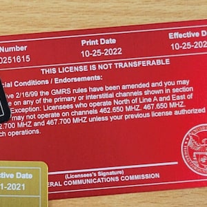 ALUMINUM FCC Amateur Radio License Reference Copy Card - Etsy