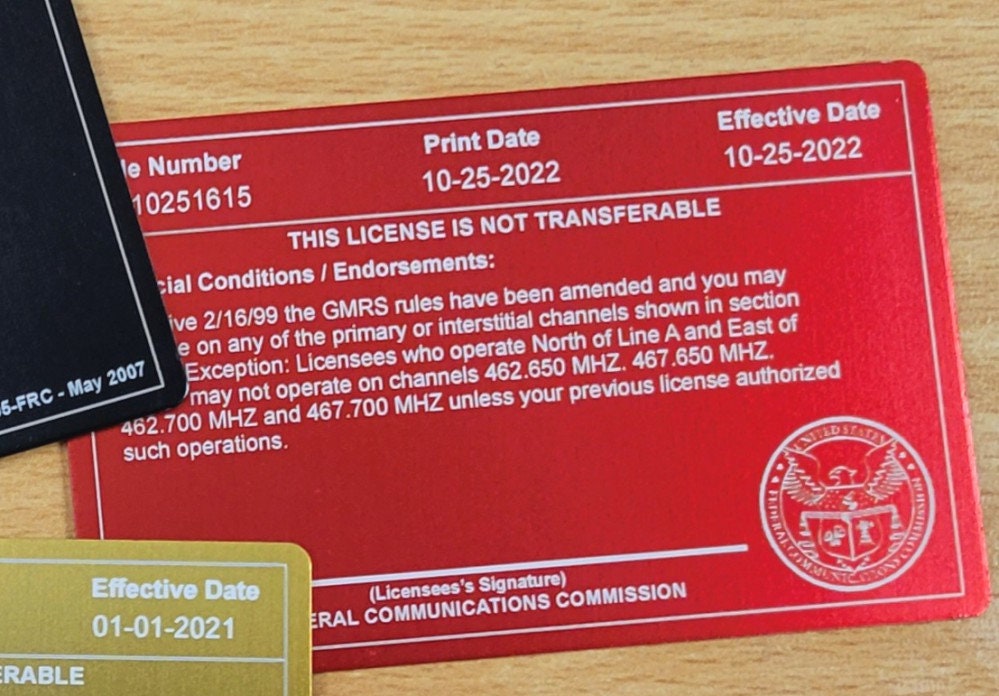 ALUMINUM FCC Amateur Radio License Reference Copy Card - Etsy