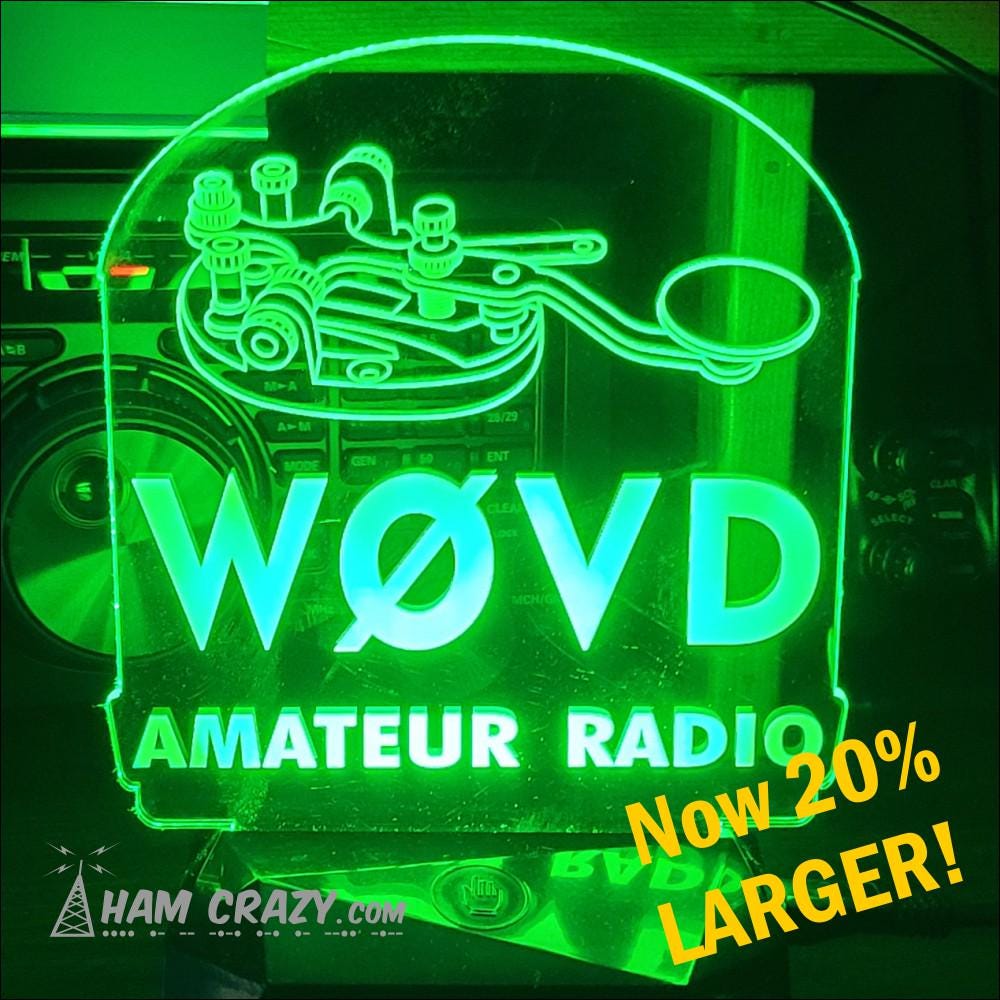 Ham Radio Lighted Straight Key Callsign Display LED - Amateur Radio ...