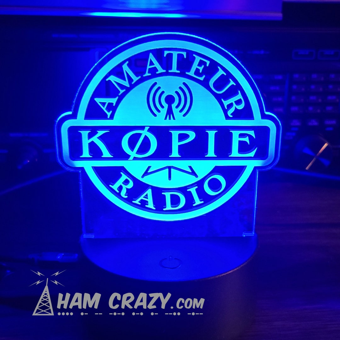 Amateur Radio Emblem - Ham Radio Lighted on Air Callsign Display LED ...