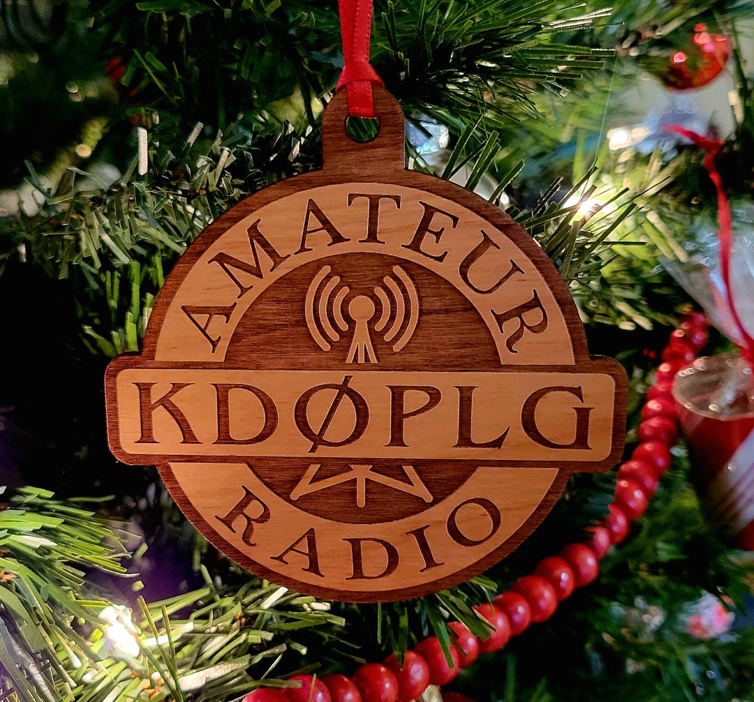 Alder Wood Ham Radio Call Sign Christmas Ornament - Personalized - Etsy