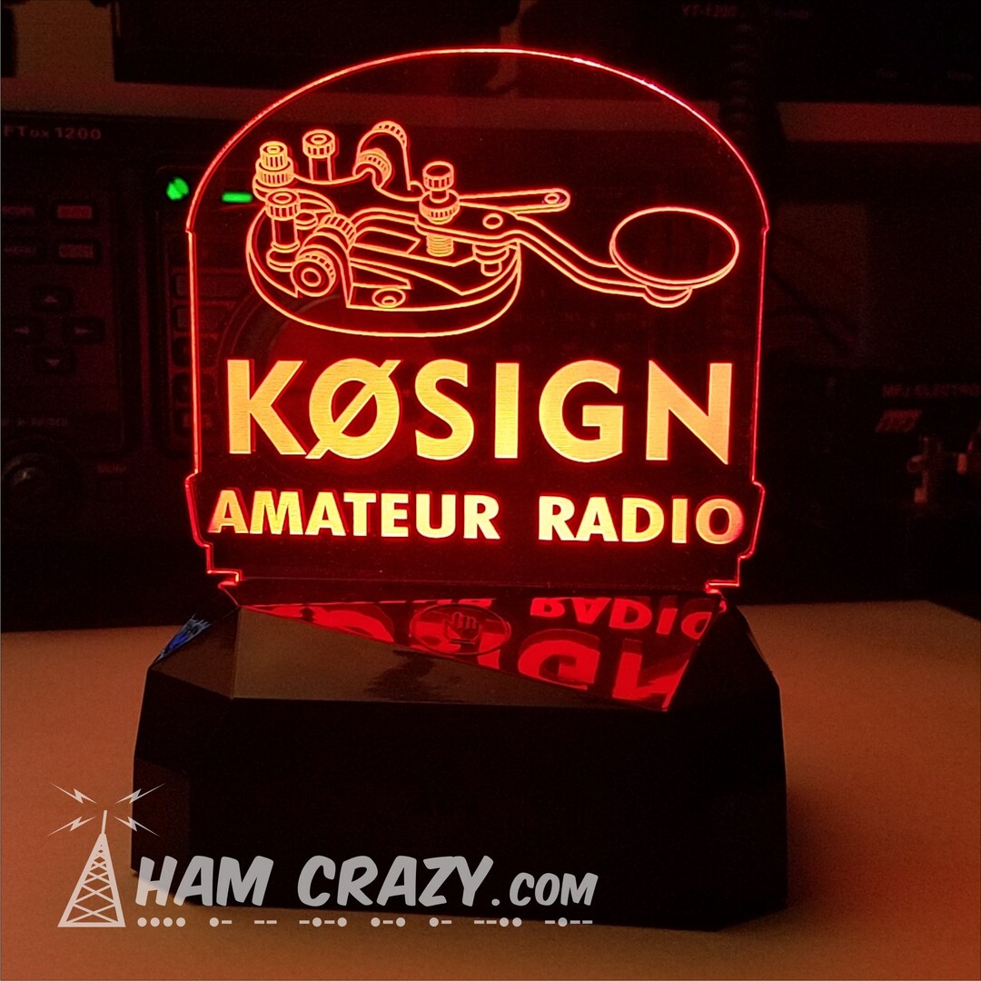 Ham Radio Lighted Straight Key Callsign Display LED Amateur - Etsy