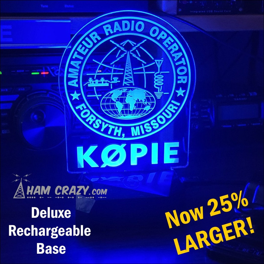 Round Logo - Ham Radio Lighted on Air Callsign Display LED - Amateur ...