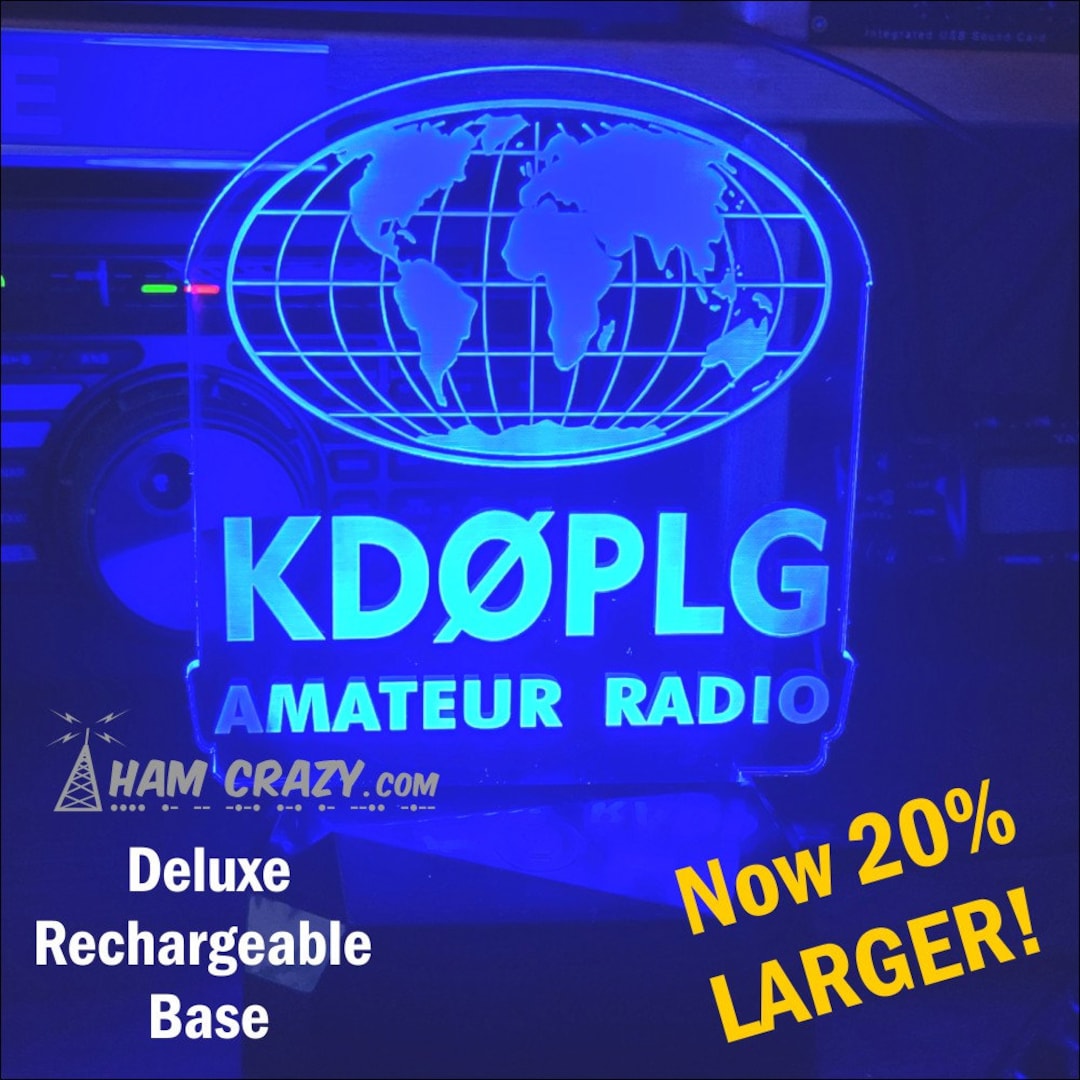 Ham Radio Lighted Globe Callsign Display LED - Amateur Radio Operator ...