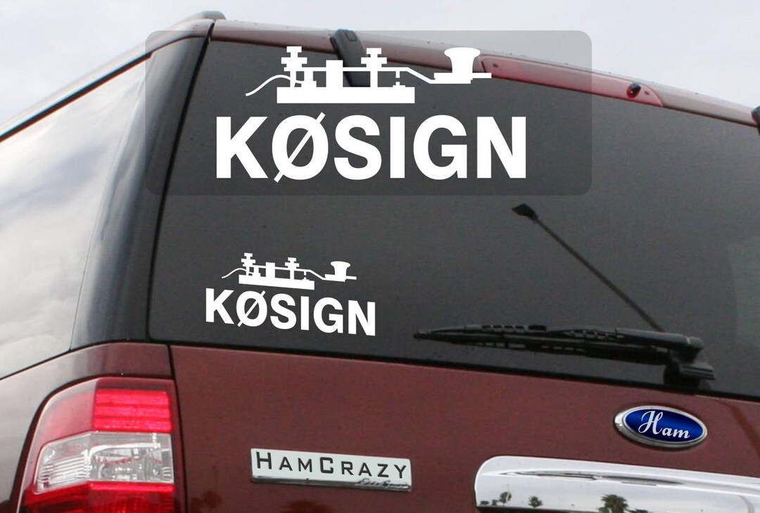 CW Key Amateur Radio Callsign Window Decal for Ham Radio Operators - Etsy