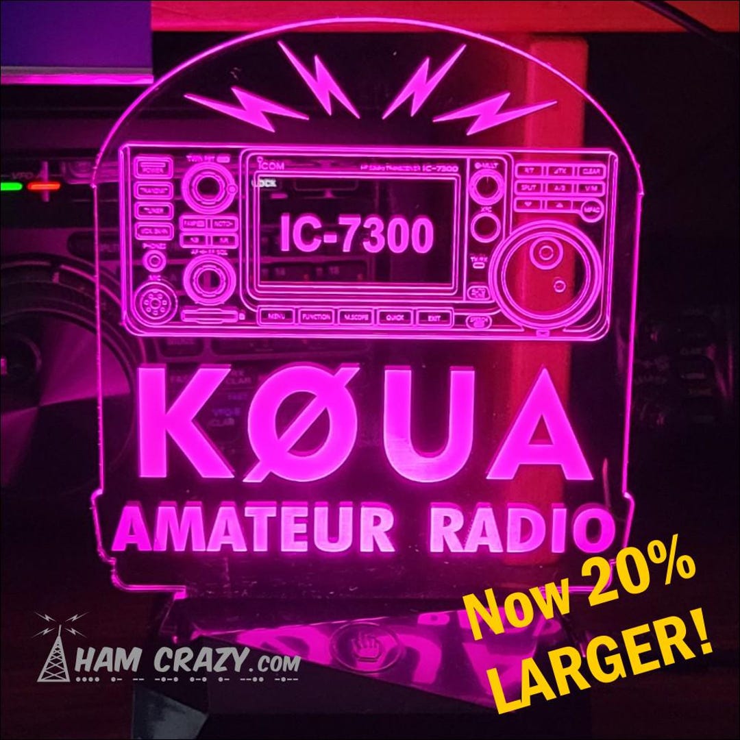 Icom IC-7300 Lighted Ham Radio Callsign Display LED Amateur Radio N0W ...