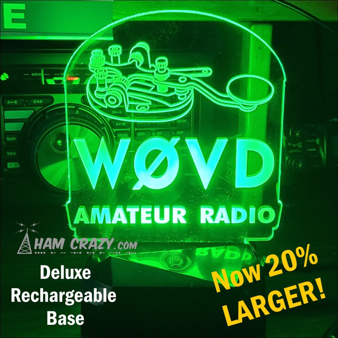 Ham Radio Lighted Straight Key Callsign Display LED - Amateur Radio ...