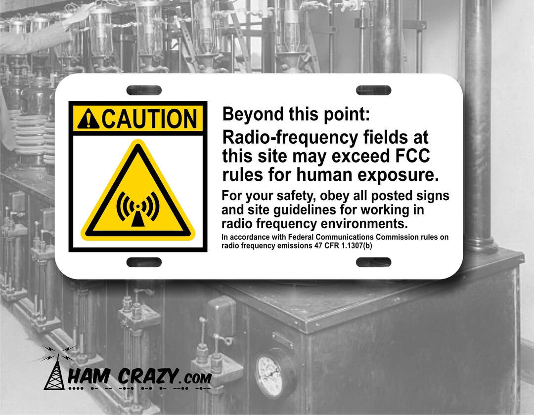 RF Warning Sign - 12 X 6 Inches Aluminum - Etsy