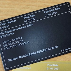 ALUMINUM FCC Amateur Radio License Reference Copy Card - Etsy