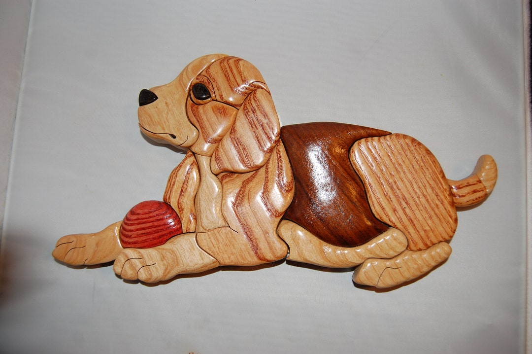 Beagle With Ball Intarsia - Etsy